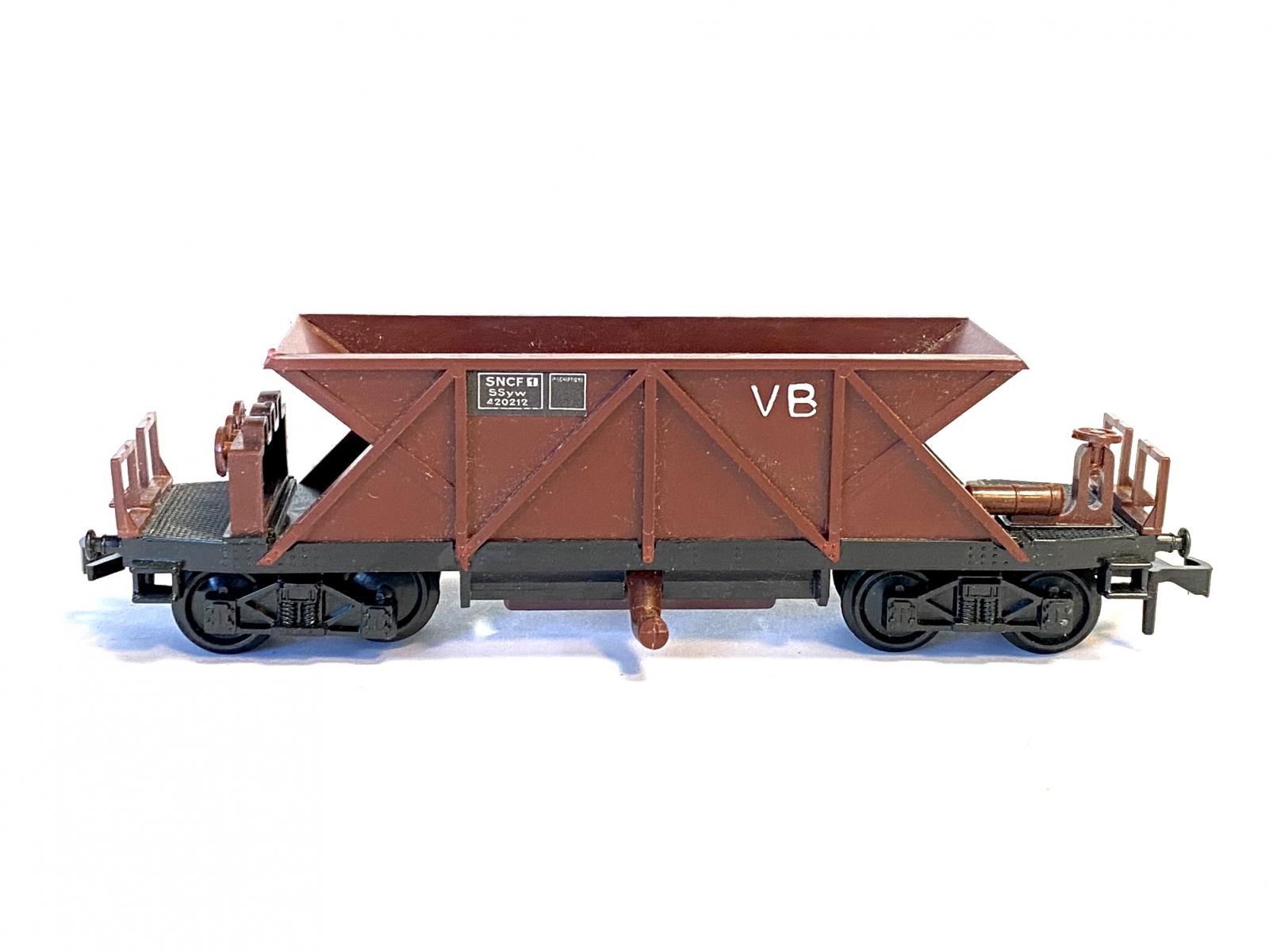 WAGON TREMIE VB SNCF - ATTELAGE ANGLAIS POUR MARCHE ANGLAIS