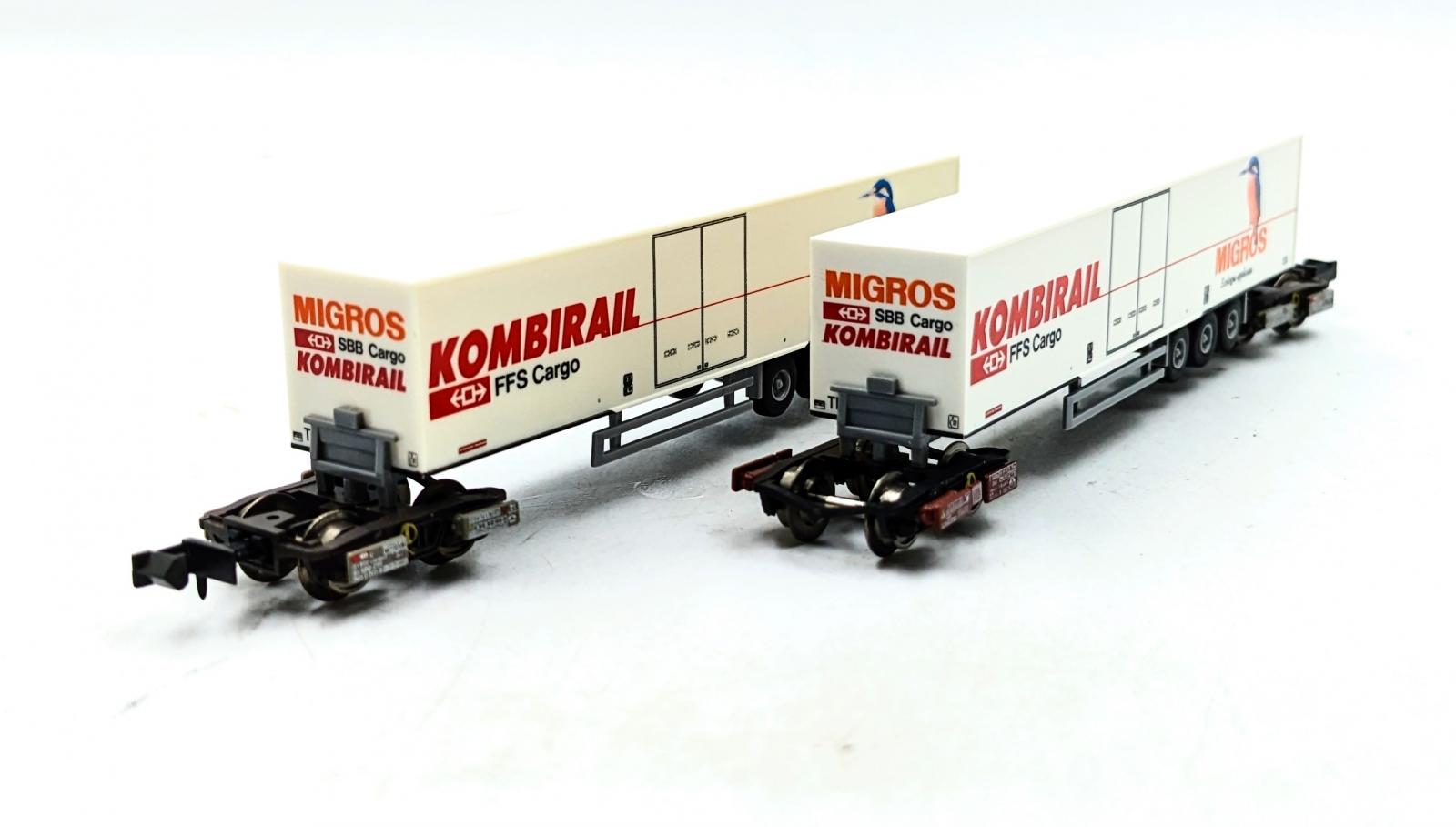 COFFRET 2 WAGONS KOMBIRAIL MIGROS SBB CARGO