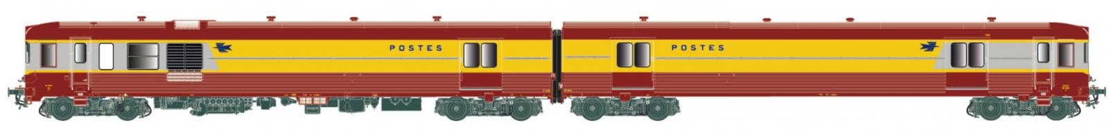 RAME AUTOMOTRICE XP 94750-57 POSTALE PROPRIÉTÉ DES PTT SNCF