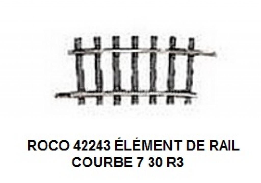 12 ÉLÉMENTS DE RAIL COURBE 7 30 R3