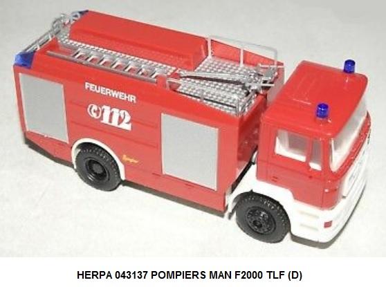 POMPIERS MAN F2000 TLF (D) *PROMOS* - POMPIERS MAN F2000...