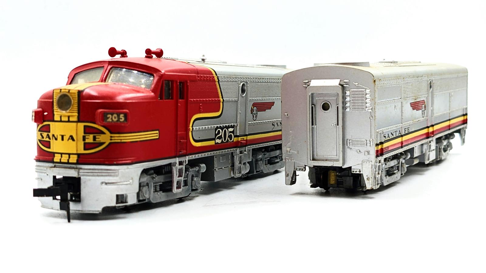 LOCOMOTIVE DIESEL ALCO FA1 205 + REMORQUE ALCO FB1 SANTA FE 202B ...