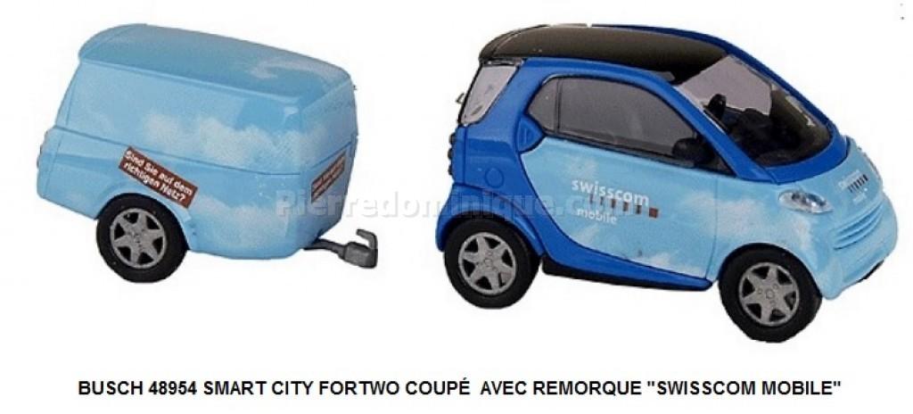 SMART CITY FORTWO COUPÉ AVEC REMORQUE "SWISSCOM MOBILE"