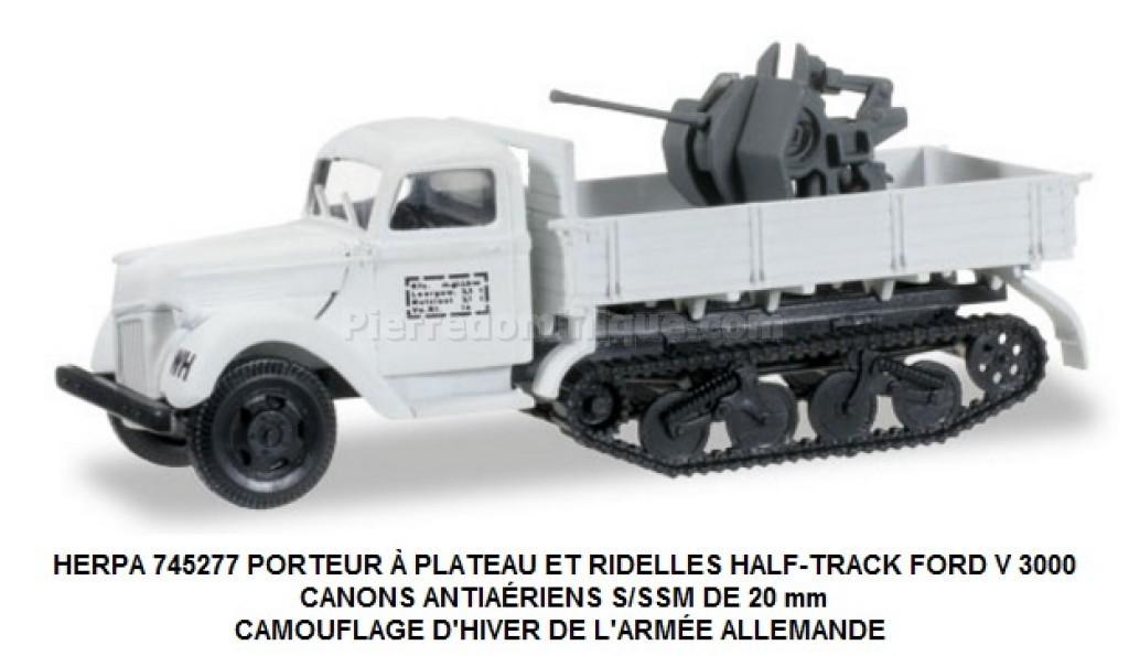 PORTEUR Ã€ PLATEAU ET RIDELLES HALF-TRACK FORD V 3000 ... PORTEUR Ã ...