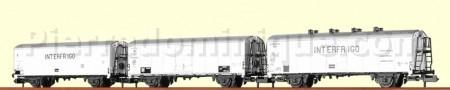 COFFRET 3 WAGONS INTERFRIGO DB / FS / NS COFFRET 3 WAGONS INTERFRIGO...